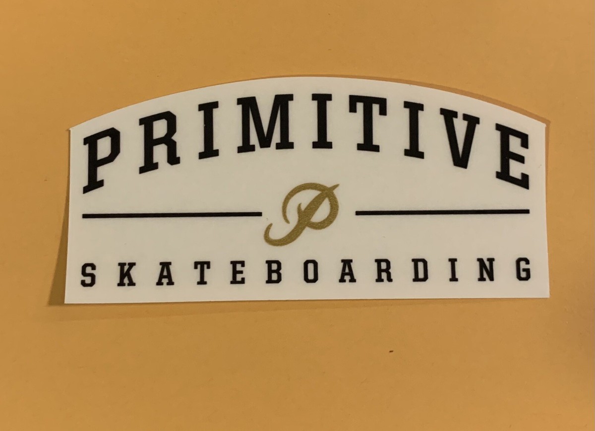 Primitive Skateboard Logo PRIMITIVE Skateboard Sticker X1 Color White