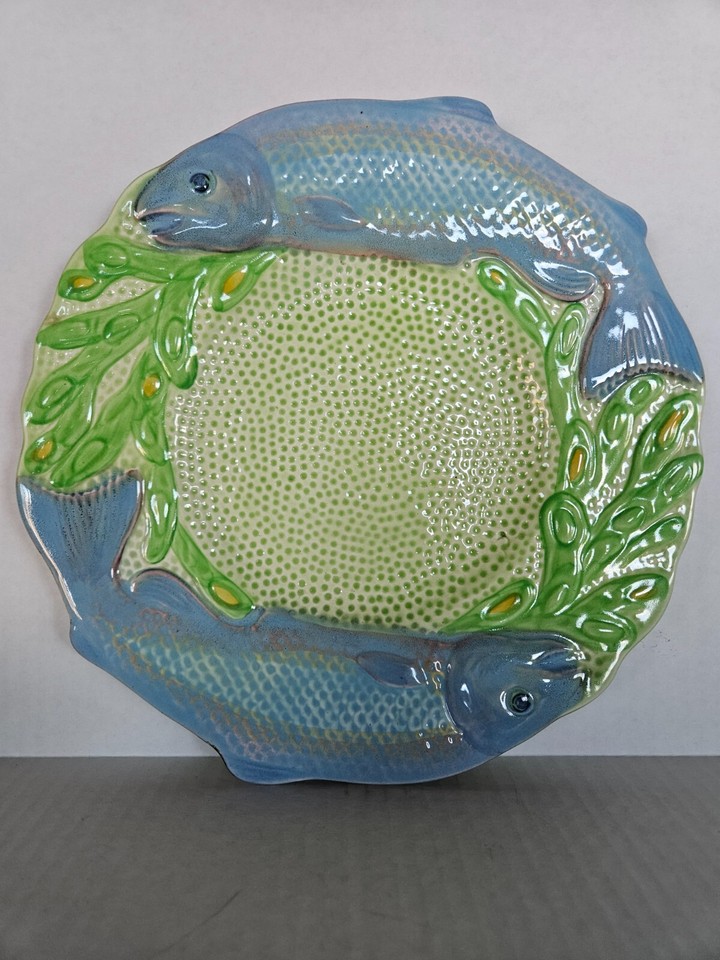 3 Vintage Melba Ware 9 3/4" Fish Plates H. Wain & Sons Ltd. Melba Works ...