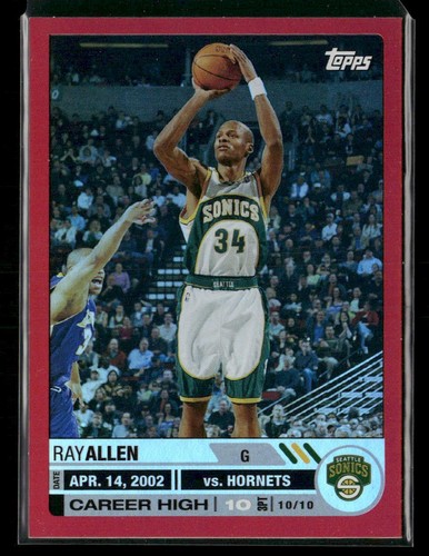 2005-06 Topps Big Game #40 Ray Allen Red #/99 | eBay