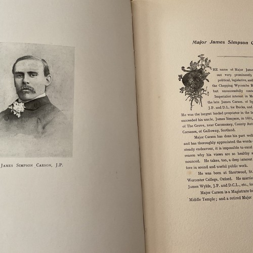 BUCKINGHAMSHIRE 1905 MAJOR JAMES SIMPSON - SPINFIELD , GREAT MARLOW ...