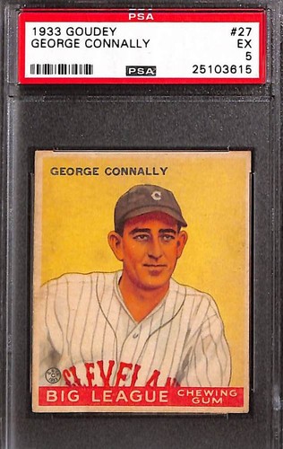 1933 Goudey #27 George Connally PSA 5 EX 25103615 | eBay