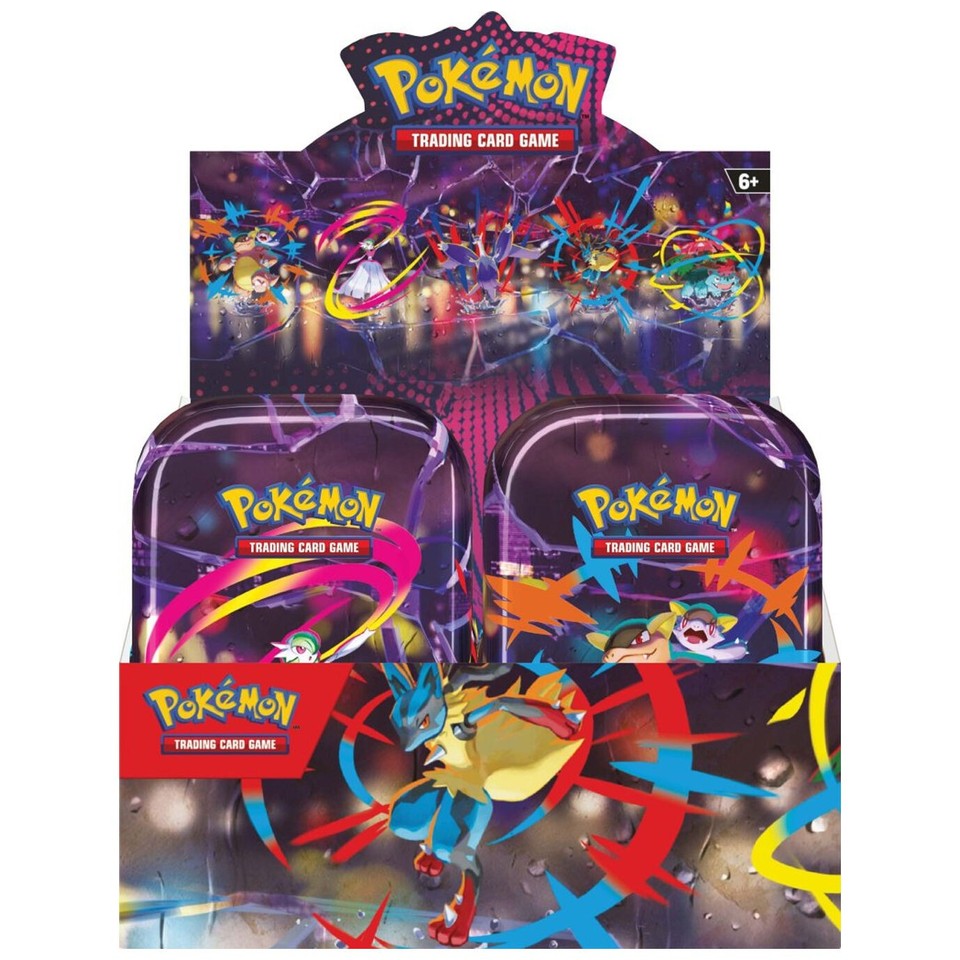 POKEMON TCG Mega Heroes Mini Tin Display - 10 tins - New Sealed Mega ...