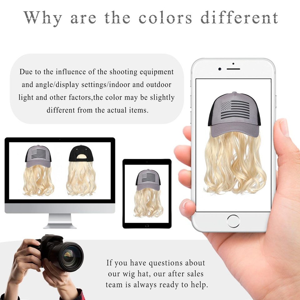 USA Flag Mullet Cap with Synthetic Hair 80s Men Baseball Hat Wig Merica ...