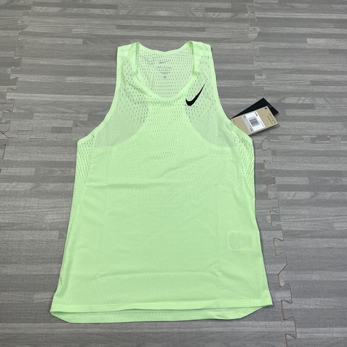 Nike Dri-Fit ADV Aeroswift Running Singlet Tank Mens XS Vapor Green ...