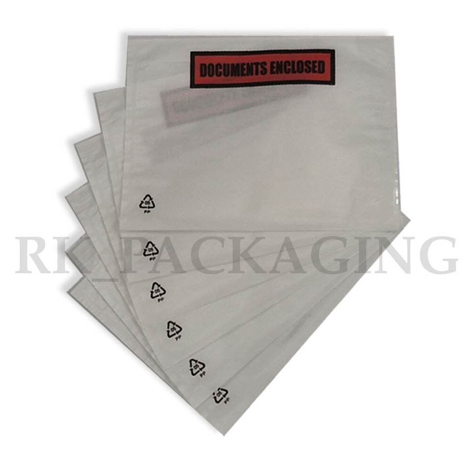 Document Enclosed Wallets A6 A5 A7 Plain Self Adhesive Sticky Pouches ...