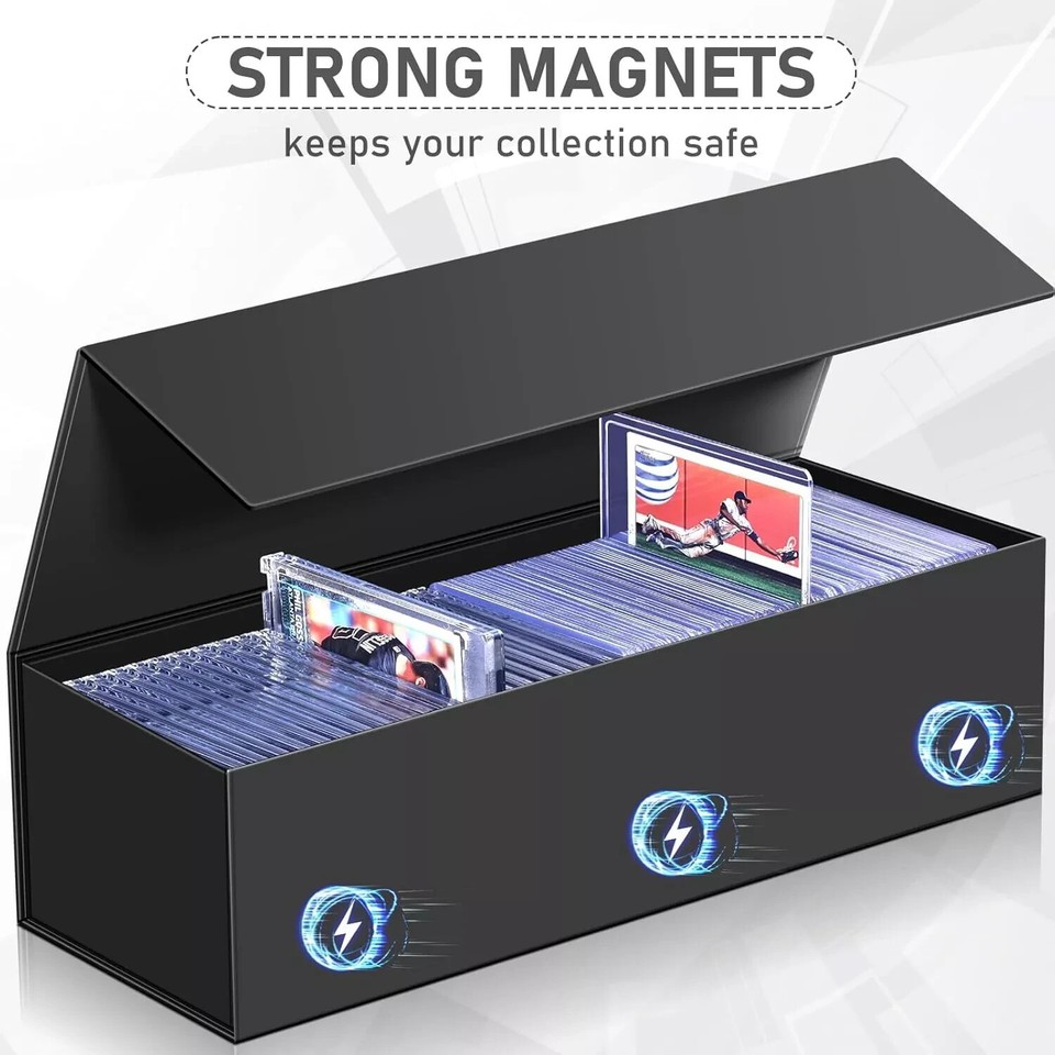 3 Pack Trading Card Storage Box Magnetic Closure Toploaders Card ...