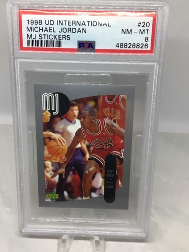 1998 UD International Stickers 20 Michael Jordan PSA 8 (4 in all grades ...