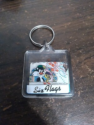 Sylvester acrylic keychain Six Flags Looney Toons WB souvenir ...