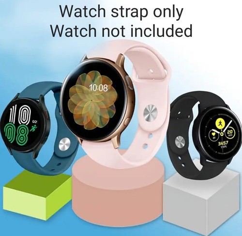 Samsung smartwatch silicone band - ROSE RED Colour - 20mm strap width ...