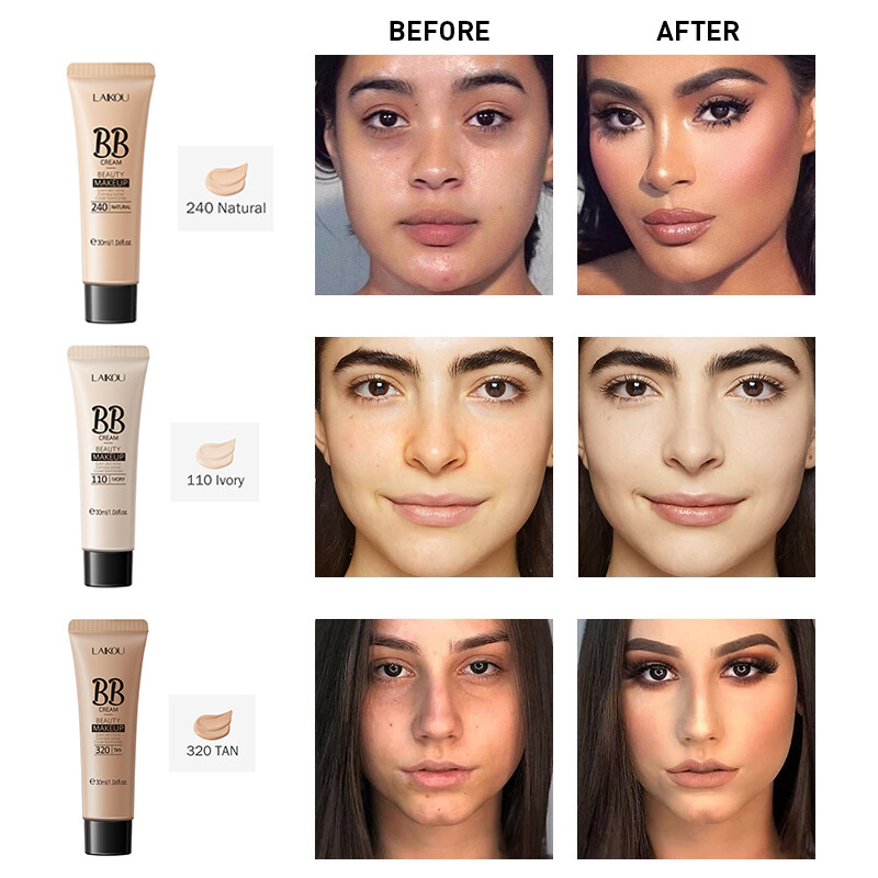 3 Colors Waterproof Matte Concealer BB Cream Lasting Liquid Foundation ...