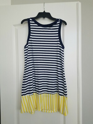 Kate Spade Womens Chemise Sundress Striped Yellow Blue White Sz S | eBay