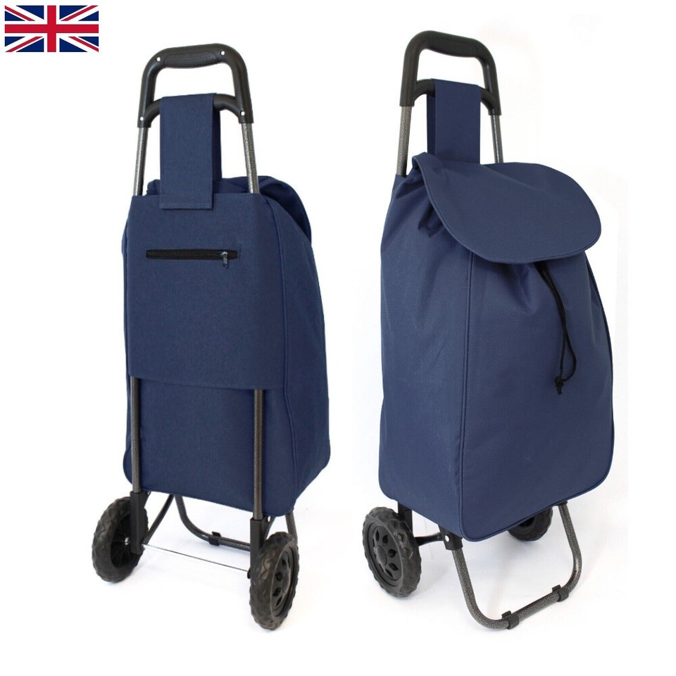 Lightweight Shopping Trolley Cart, Durable Strong Wheeled 56cm Folding ...