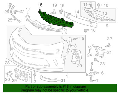 GM Front Bumper Fascia Energy Absorber 84726053 | eBay