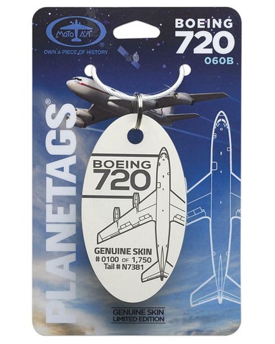 Boeing Aircraft Company 720-060B Tail #N7381 Real Aluminum Plane Skin ...