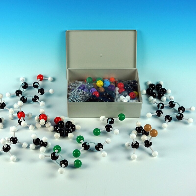 444PCS Molecular Model Kit Color-Coded Atoms for Inorganic and Organic ...