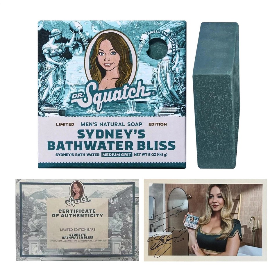 1-5pack Dr. Squatch Sydney Sweeney Bathwater Bar Soap LE 5000 - IN HAND | eBay
