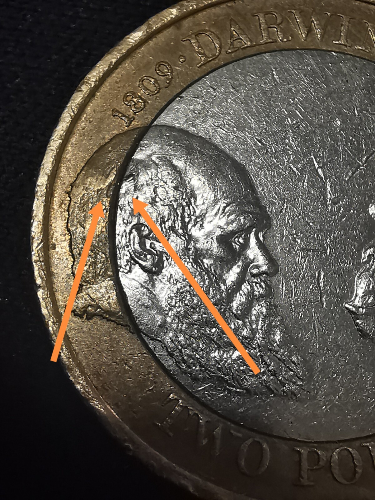 Rare 2 Pound Coin. 1809-2009 Minting Error. Charles Darwin | eBay UK