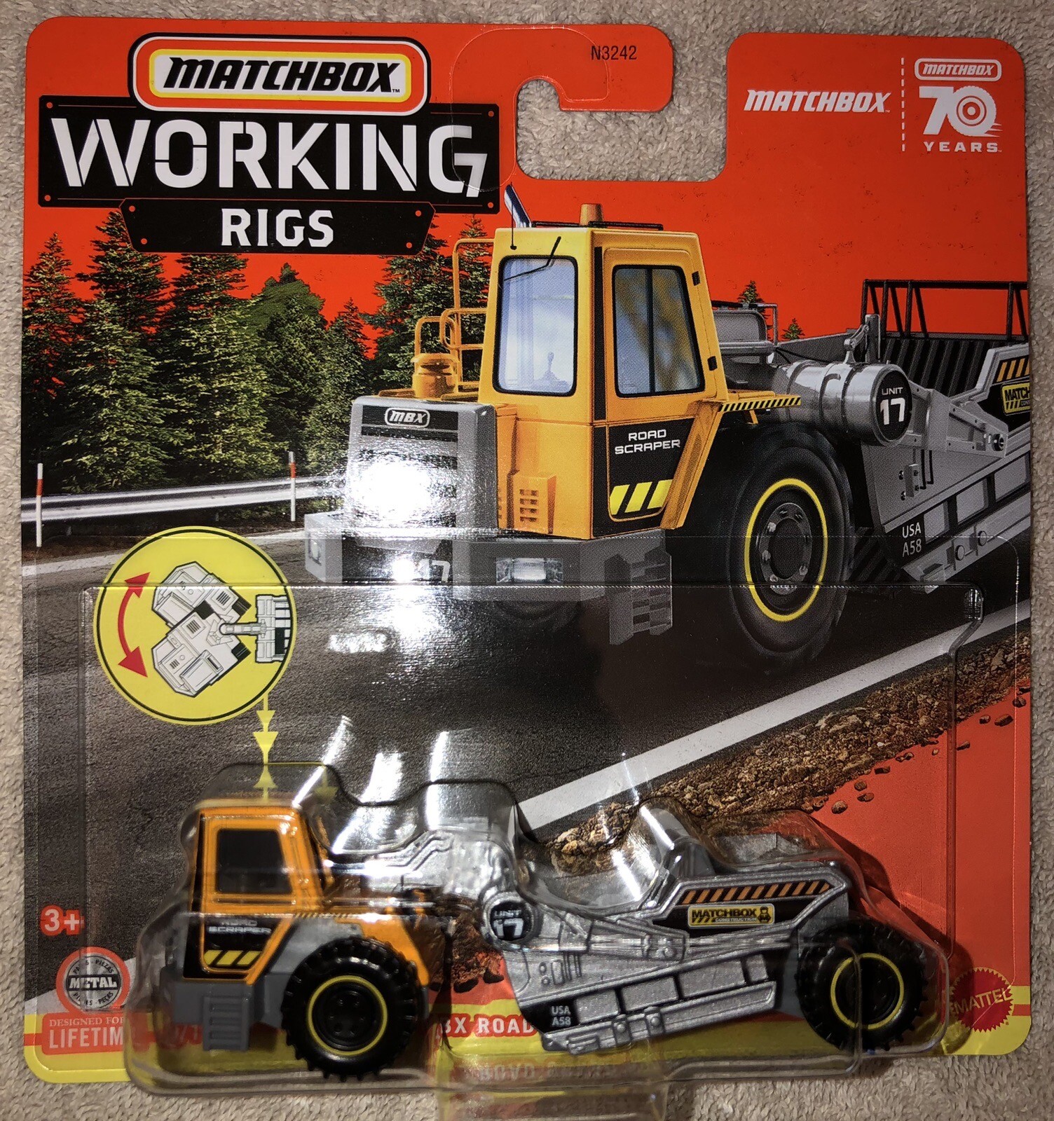 MATCHBOX WORKING RIGS METAL MBX Road Scraper #9/16 NEW FAST USPS SAME ...