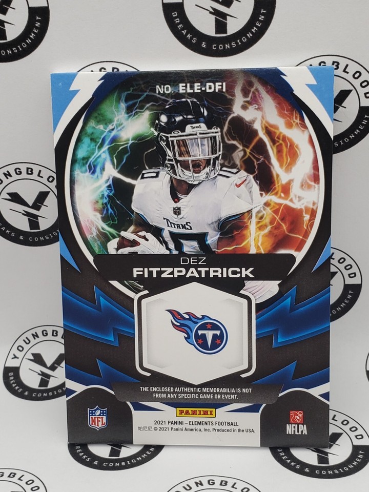 2021 Panini Elements Electric Dez Fitzpatrick Rookie Patch /199 | eBay
