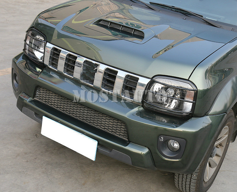 For Suzuki Jimny Metal Exterior Front Headlight Frame Trim Cover 2pcs ...