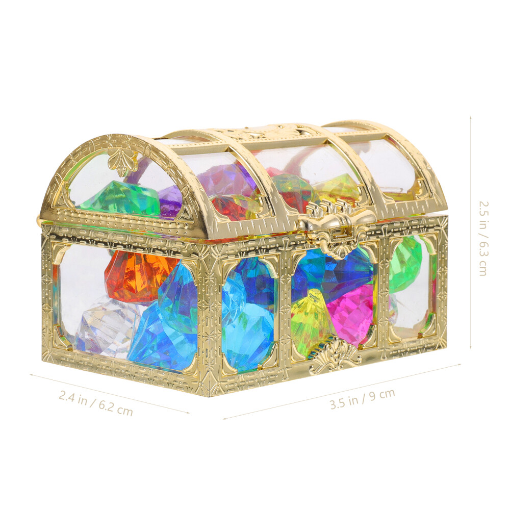Crystal Box Treasure Chest Gift Jewels for Kids Toys Acrylic Diamond ...