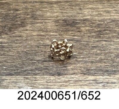 Authentic Pandora 14K Yellow Gold Trinity Flower Spacer Charm | eBay