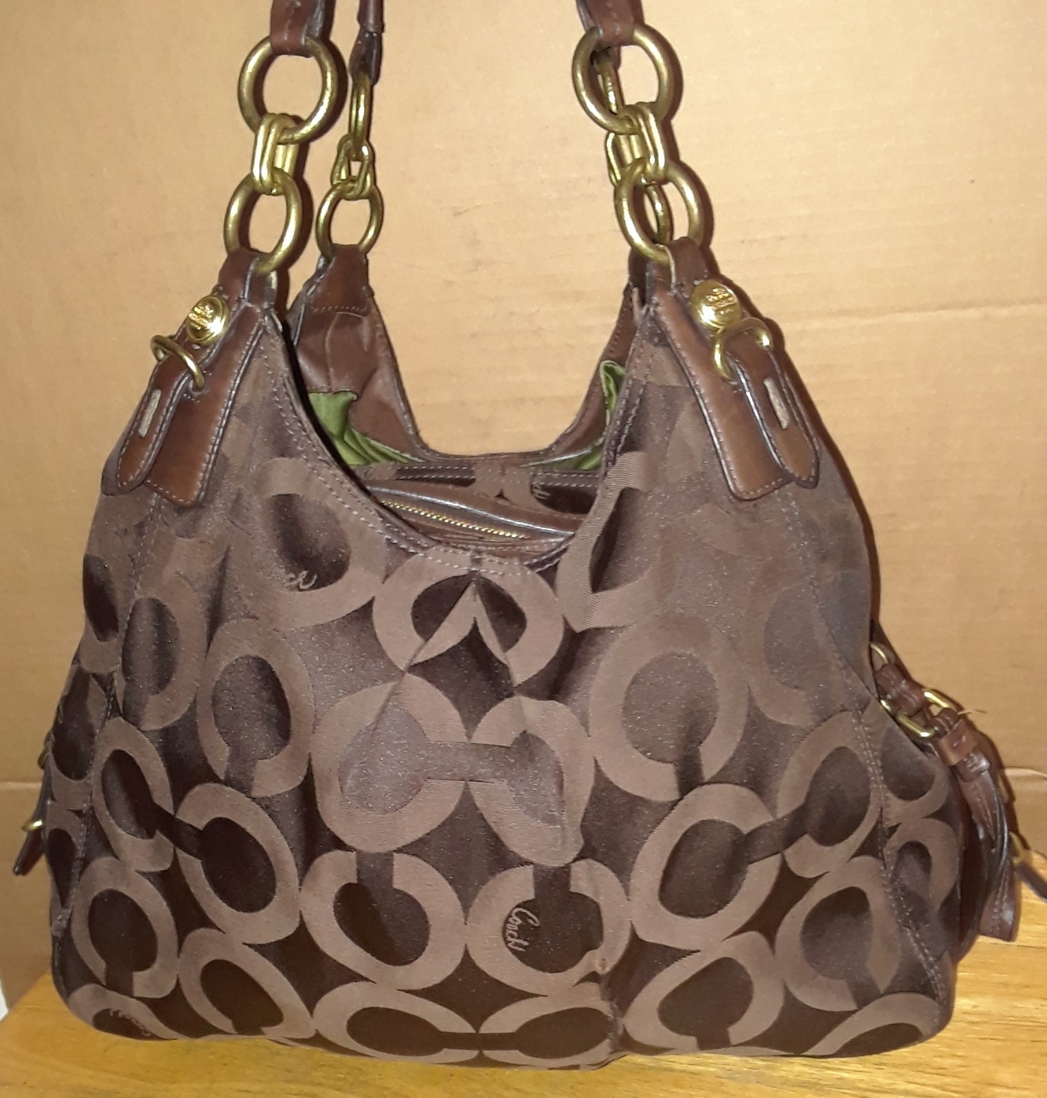 Coach 15756 Black Sateen Shoulder Bag | eBay