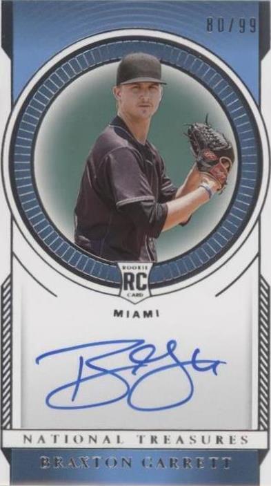 2021 Panini National Treasures - Rookie Signatures Braxton Garrett #RKS ...