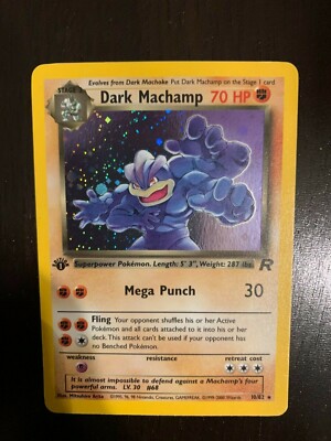 Dark MACHAMP 1ST EDITION TEAM ROCKET HOLO RARE POKEMON TCG 2000 | eBay