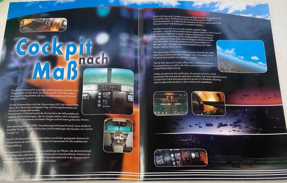 Airbus A 320 Flight Simulator Cockpit Complete Cabin FD320 Boeing | eBay