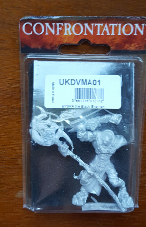 Rackham Confrontation Mini - Bysra the Black Shaman , RARE metal ...