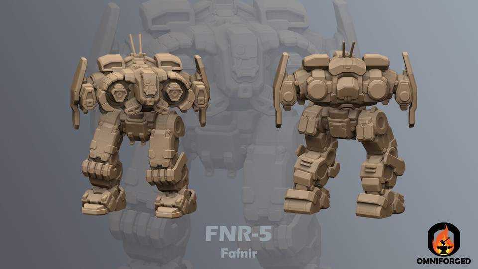 Battletech Miniature Fafnir Mini FNR-5 Mech WarriorLance MWO Mech 6mm ...