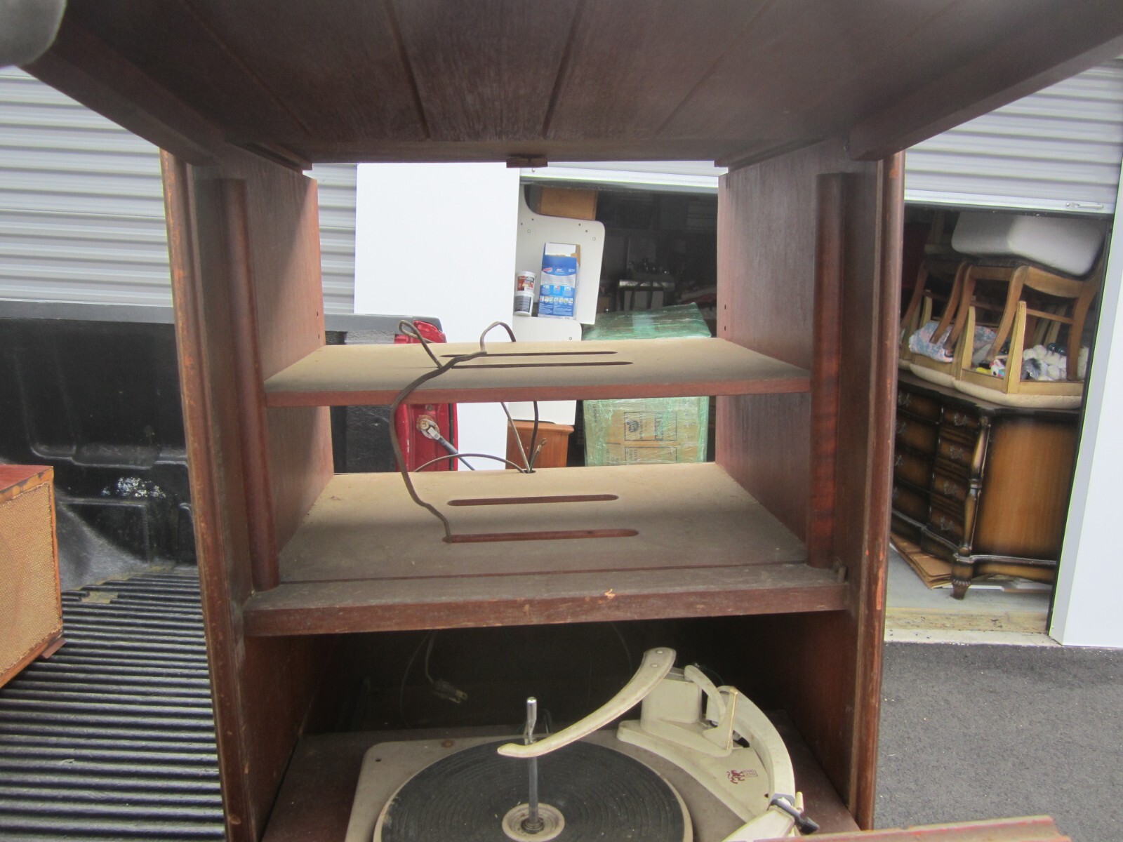 ANTIQUE GARRARD PHONOGRAPH W/WOOD STAND CASE, MODEL 210 | eBay