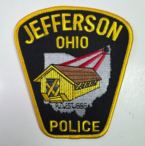 Jefferson Police Ohio OH Est 1885 Covered Bridge Patch | eBay