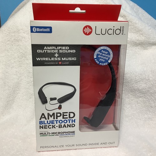 New Amped Bluetooth Neck-band, Multi-Microphone Ambient Sound & Voice ...