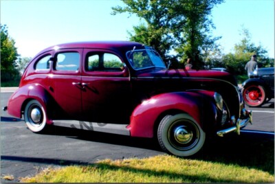 Original Photo 1938 Ford V8 Side View Vintage Classic Car 4x6 | eBay