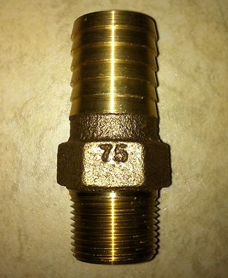 3/4" MPT x 1" BARB BRASS WATER WELL PUMP POLY PIPE BARBED INSERT ...