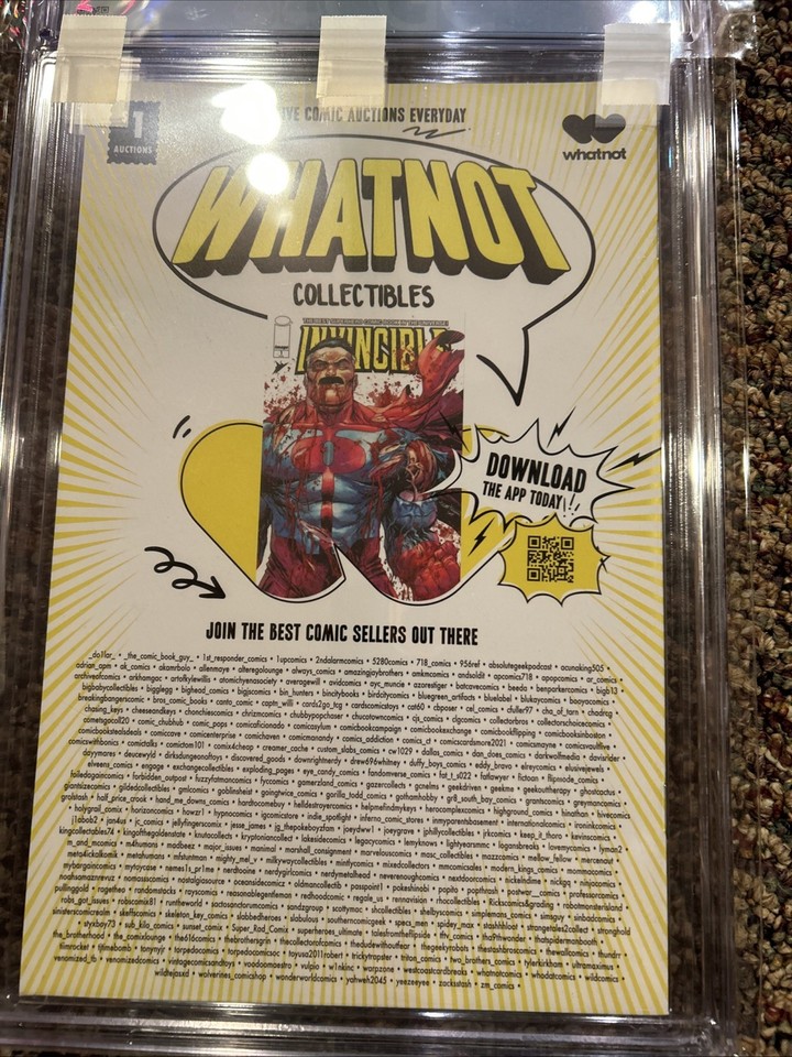 Image Comics Invincible 1 Whatnot Exclusive Variant Kirkham CGC 9.8 ...
