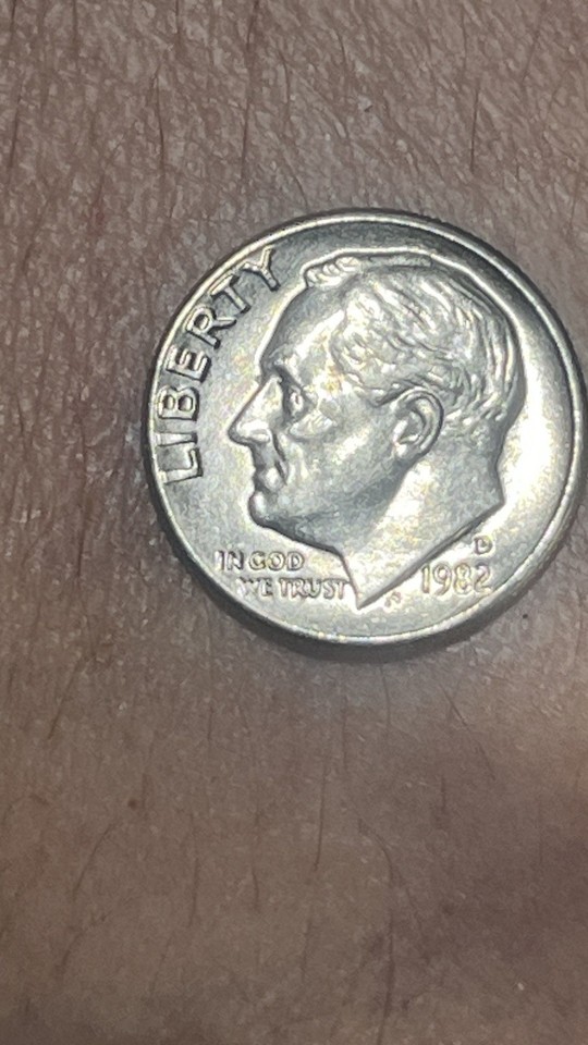 1982 d roosevelt dime-FULL BANDS FULL TORCH, FULL DEEP RICH STRIKE ...