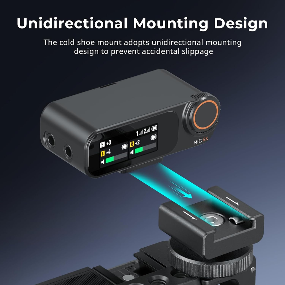 Cold Shoe Mount Adapter for Wireless Microphone, for DJI Mic / Mic 2 ...