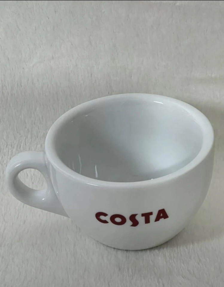 Costa Coffee White Ceramic Mug With Chunky Handle 2015 Model | eBay UK