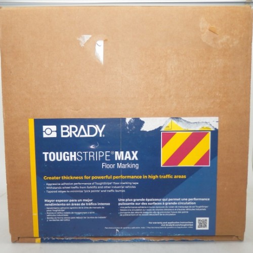 Brady 170066 3"W x 100L Vinyl Magenta/Yellow ToughStripe Max Floor ...