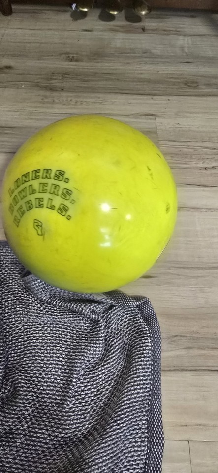 DV8 Neon Pearl Yellow Discontinued bowling ball 14 LB. Rare Preowned | eBay
