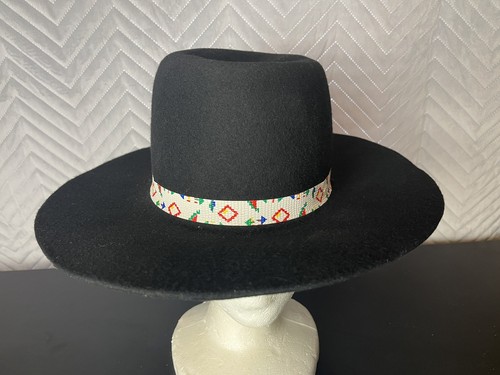 Vintage Always On Top Native American Wool Reservation Hat Black ...