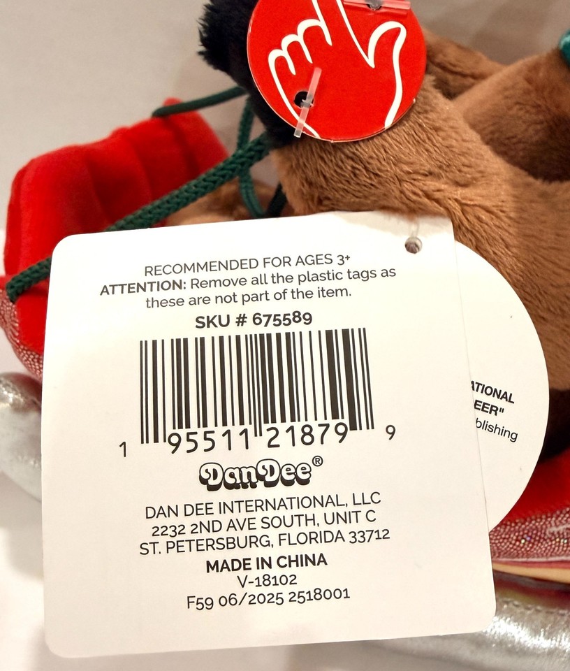 DanDee Animated Reindeer in Sleigh Sings Grandma Got Run Over Christmas ...