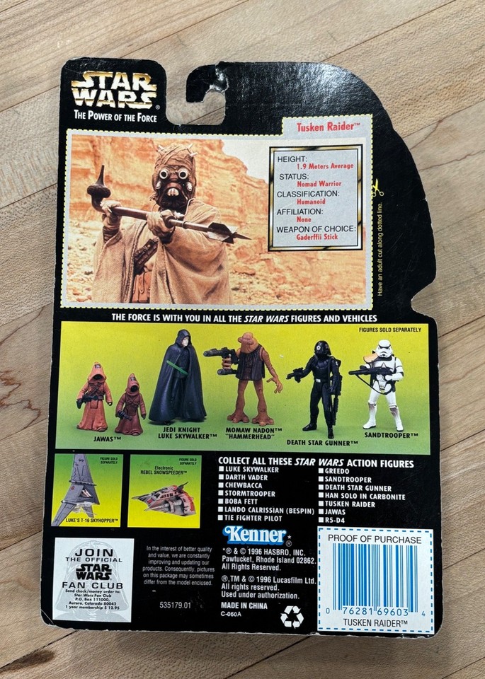 Star Wars Tusken Raider POTF Action Figure Kenner w/ Stick NEW MINT ...
