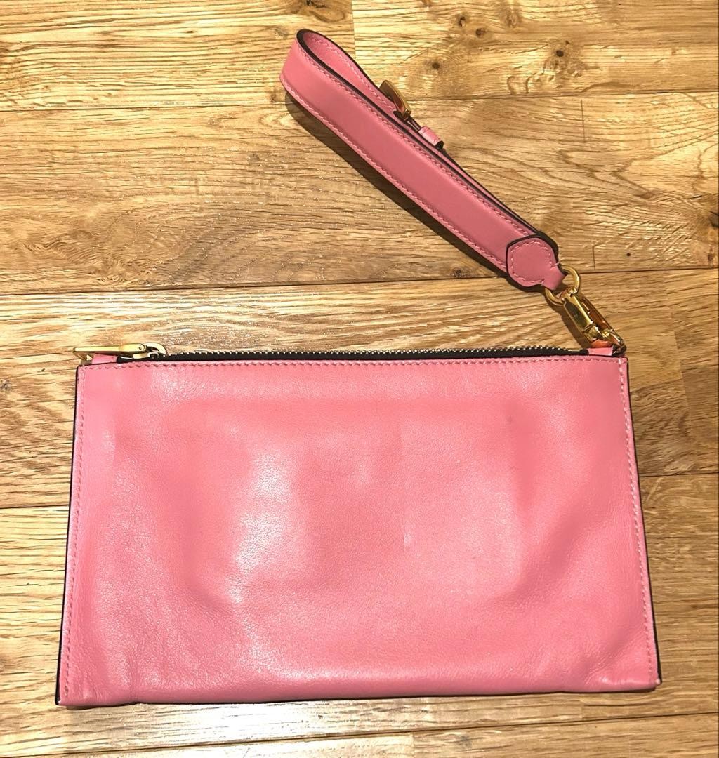 MIU MIU Pink Mini Pouch with Strap, Authentic, Bag Accessory, Excellent ...