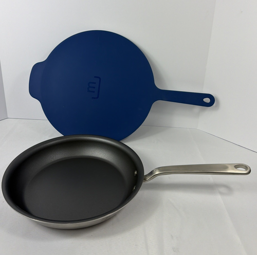 Made In 10” Nonstick Frying Pan With Blue Lid Stainless Steel Italy ...