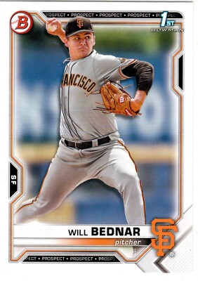 Will Bednar San Francisco Giants 2021 Bowman Draft 1st Bowman | eBay