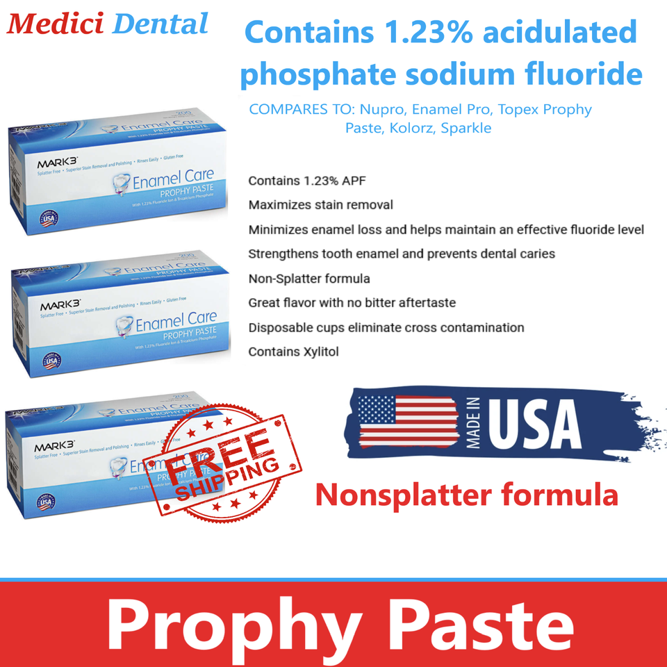 Dental Prophy Paste 1000 Cups Prophylaxis Non Splatter Mark3 All Grits ...